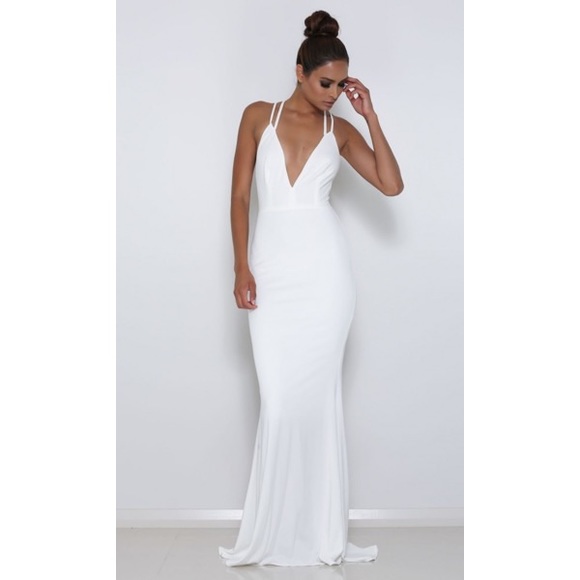 Abyss By Abby | Dresses | New With Tags Troy Gown In White By Abyss By ...